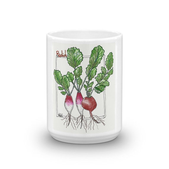 Kitchen & Dining Super cool original Max Flex illustrated Radish Coffee ...