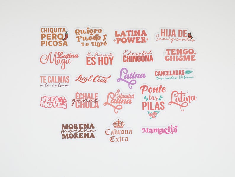 Latina Spanish Sayings Stickers, Fun Aesthetic Stickers (10-50pcs) - Etsy