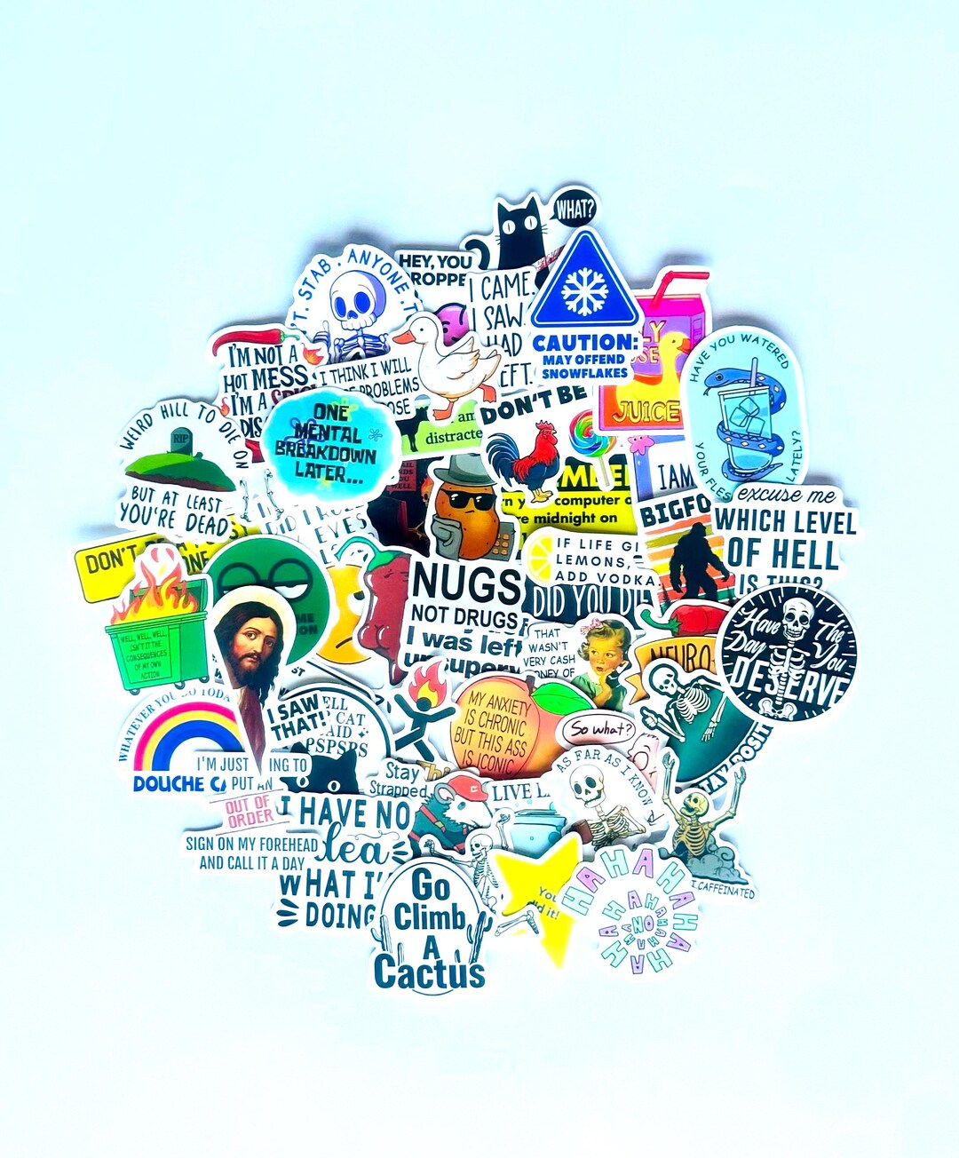 Sassy Stickers Pack – Sarcastic, Funny, and Relatable Vinyl Stickers ...