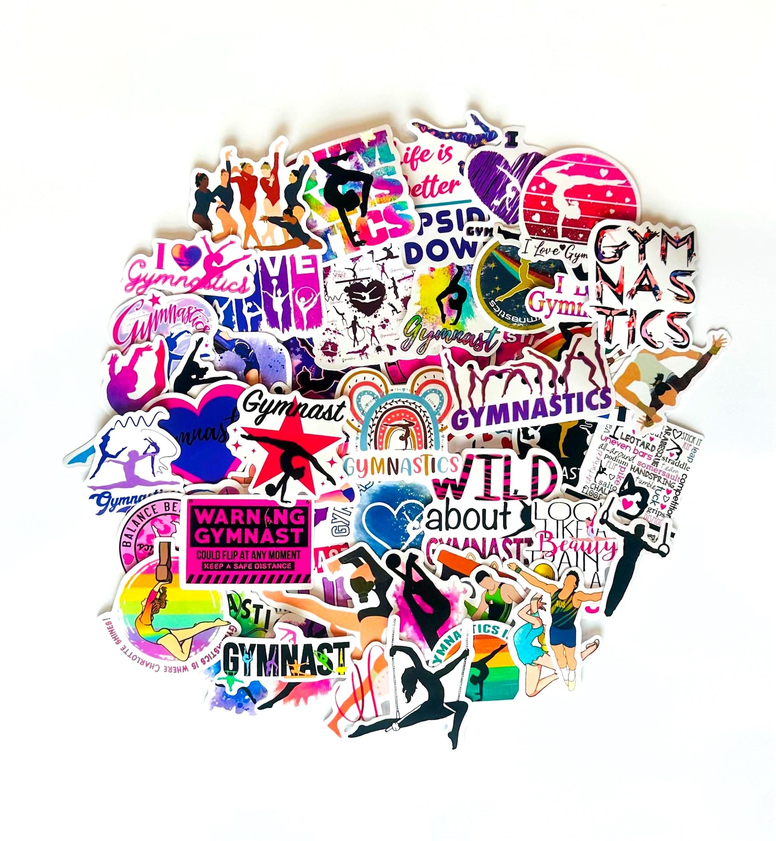 Flip for Gymnastics Vinyl Stickers: Water Bottle Decals (10-57pcs) - Etsy