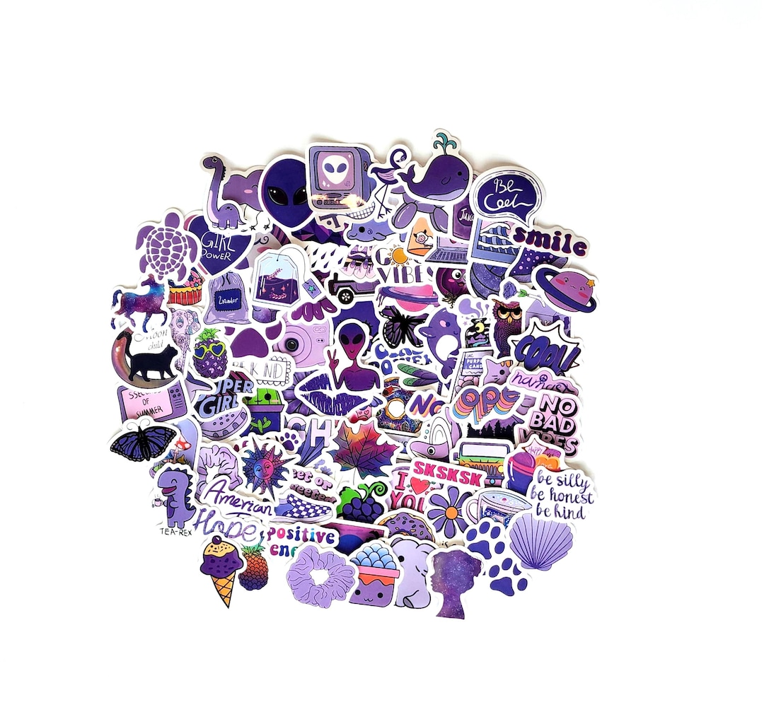 Purple VSCO Stickers: Girl Power Vinyl Decals (20-100pcs) - Etsy