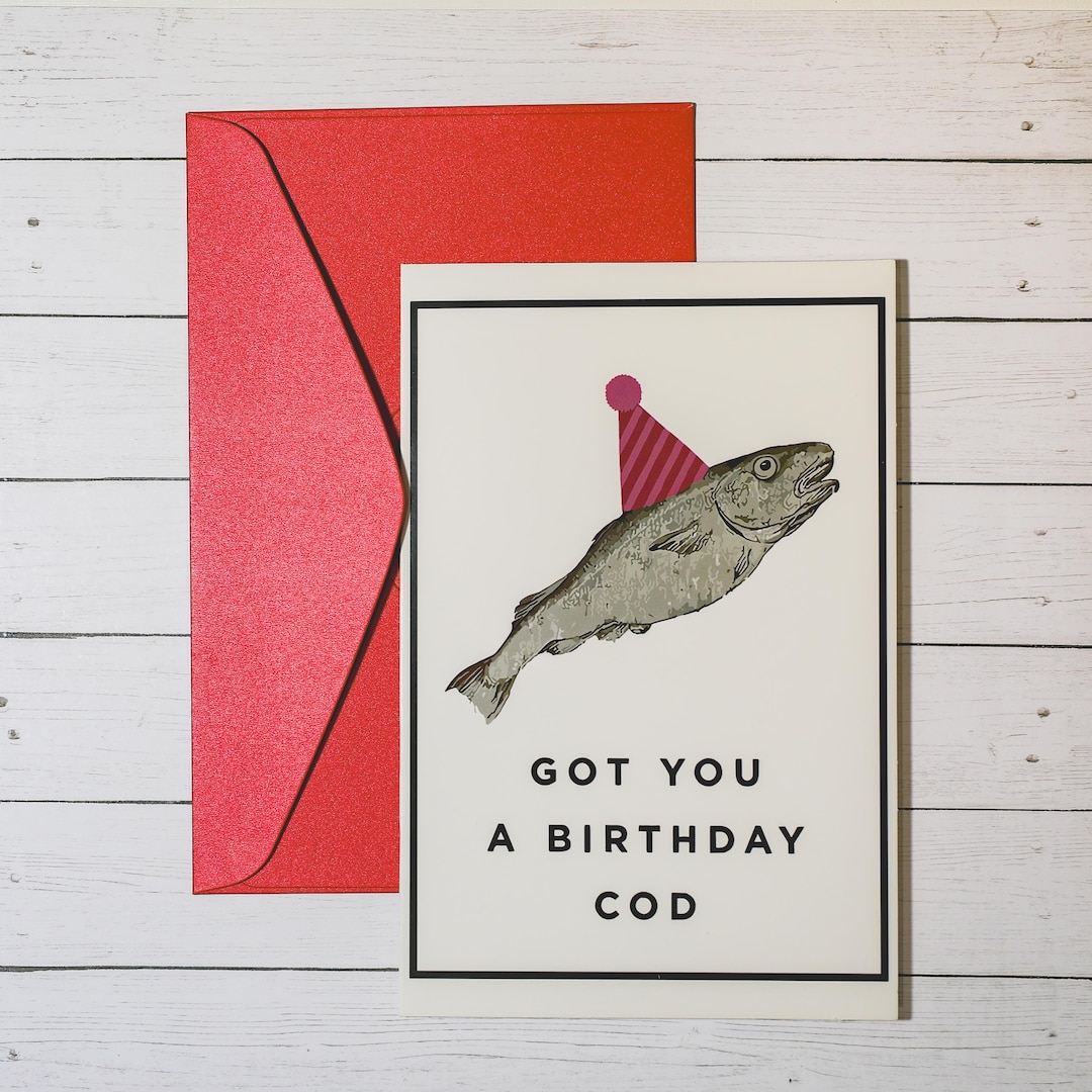 Got You A Birthday Cod-funny Birthday Card-for Him or Her - Etsy