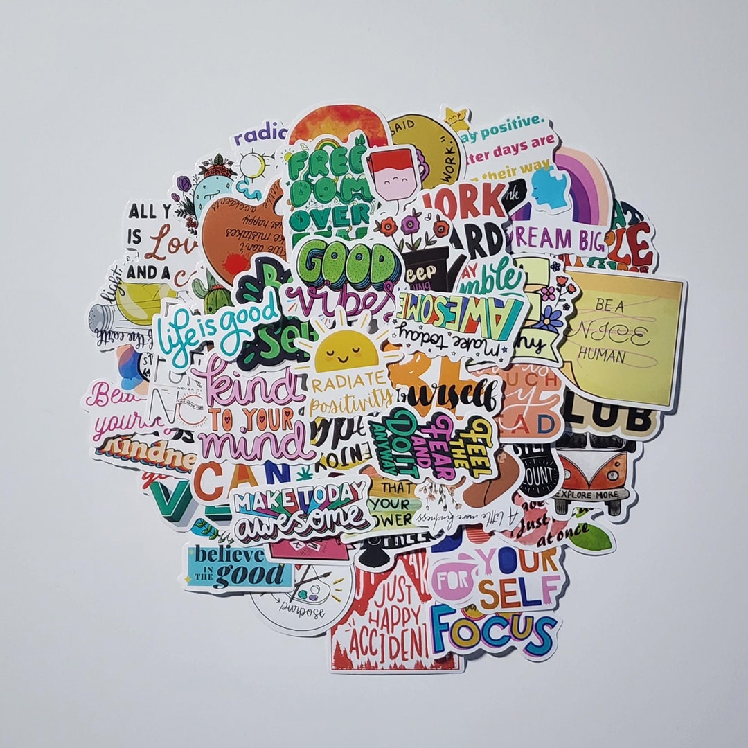 Positivity, Self Love, Kindness, Mental Health Vinyl Stickers (10-50 ...
