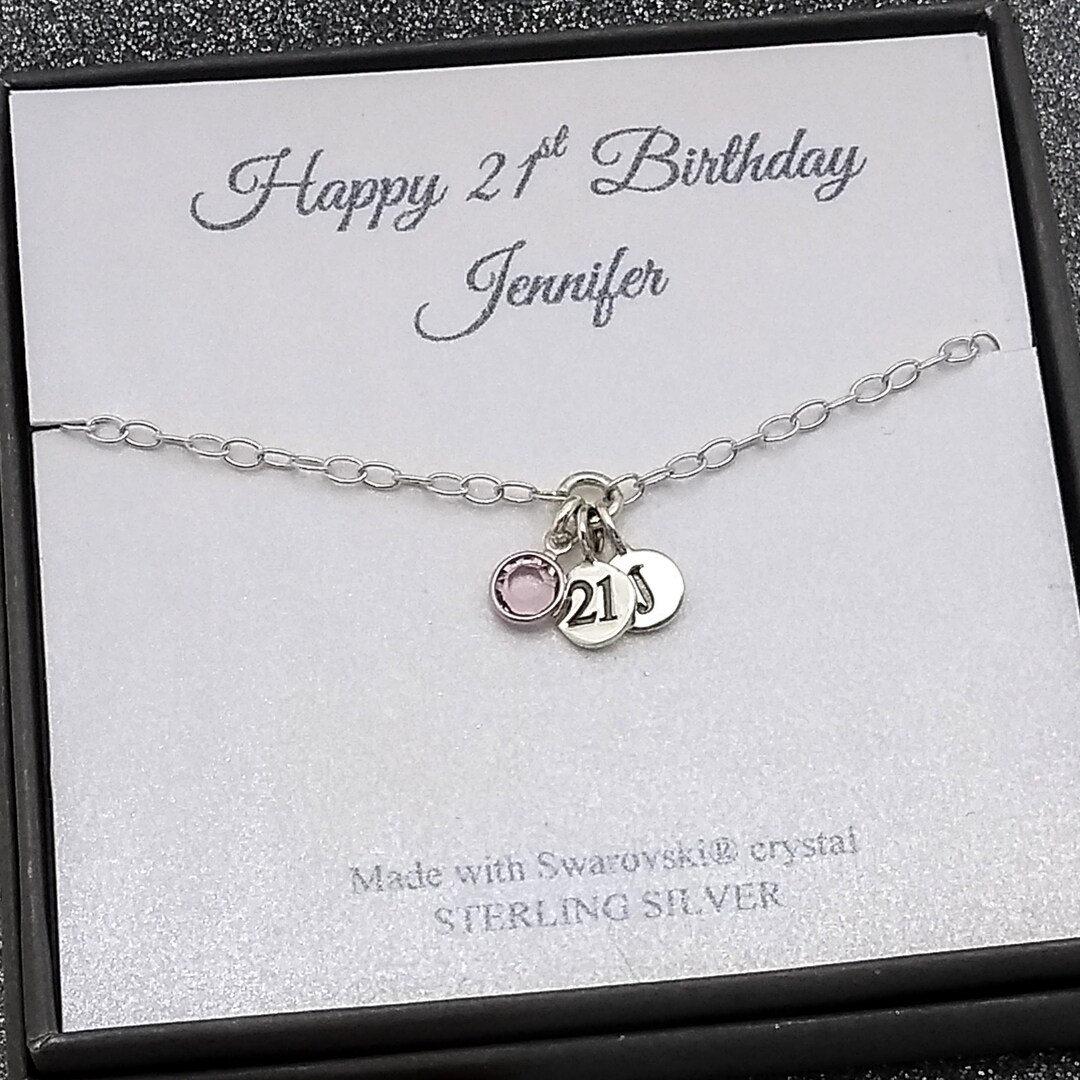21st Birthday Bracelet Sterling Silver Message | 21 Birthday Boxed ...