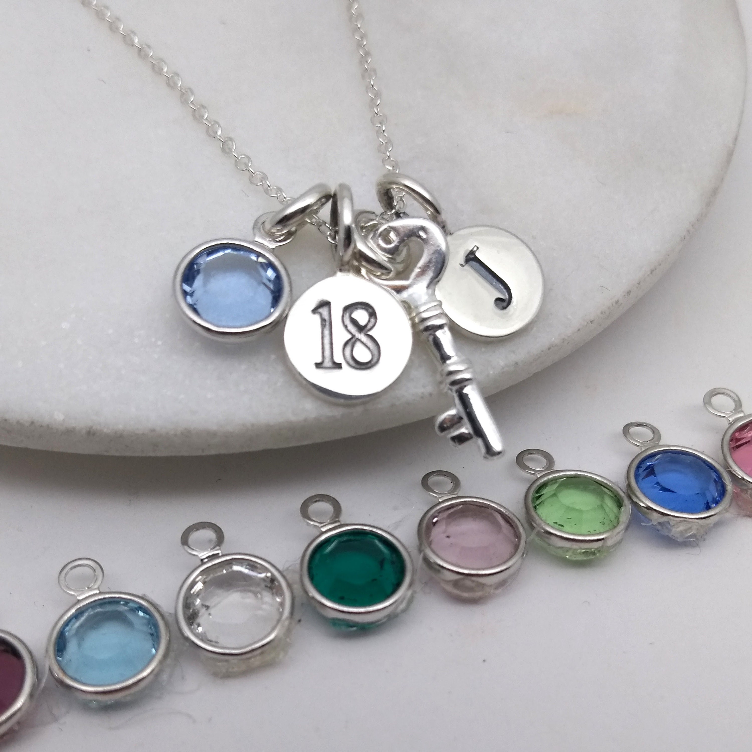 18th Birthday Sterling Silver Message Pendant Necklace | 18 Birthday ...