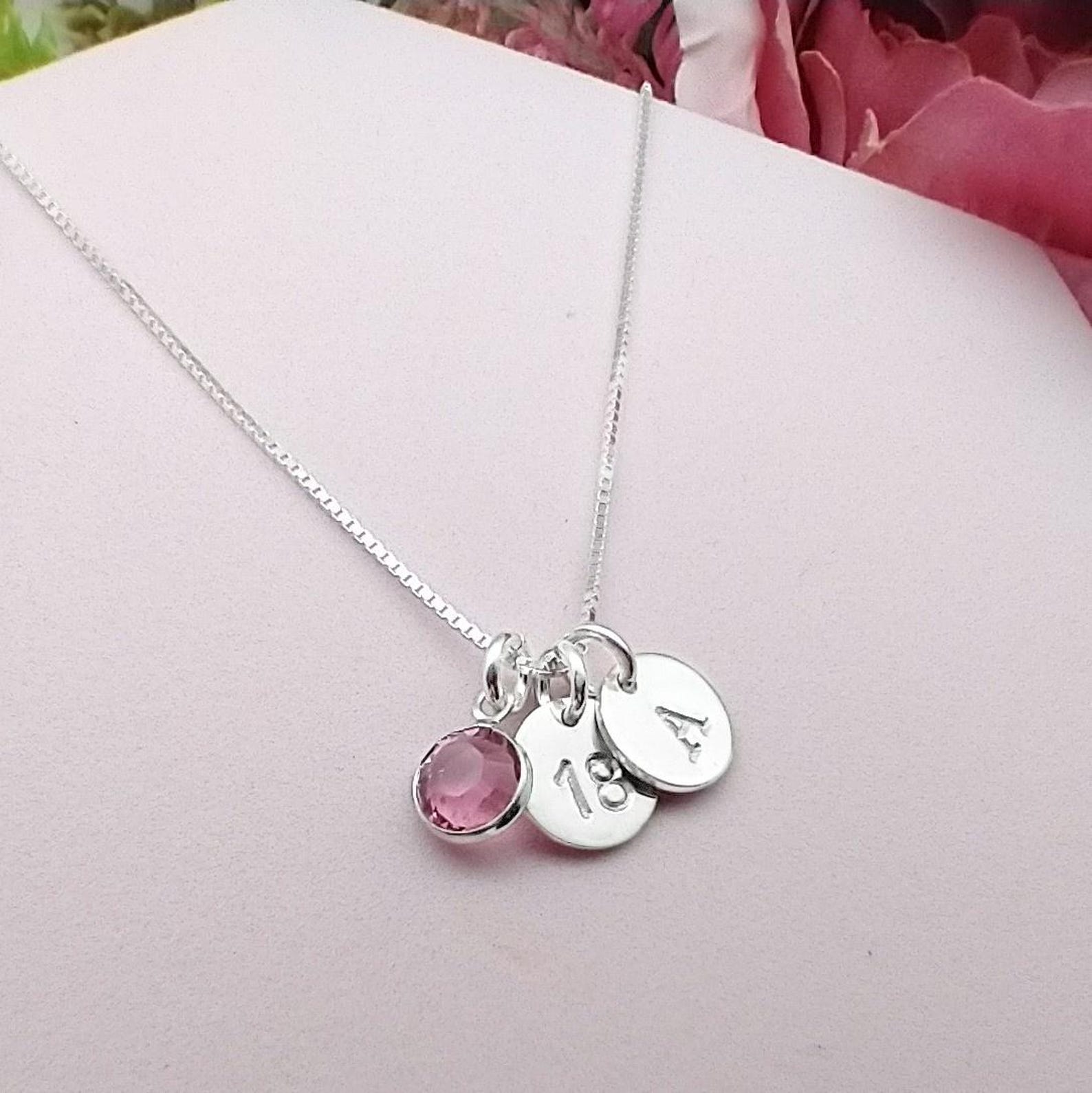 18th Birthday Sterling Silver Message Pendant Necklace | 18 Birthday ...