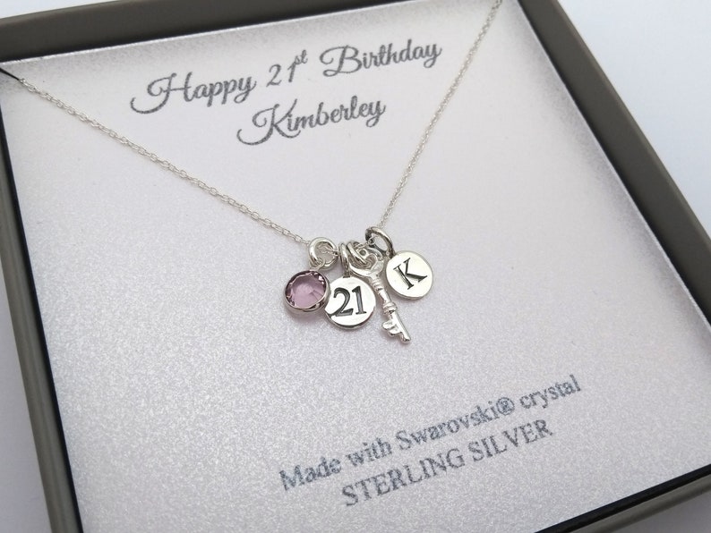21st Birthday Sterling Silver Message Pendant Necklace 21 - Etsy UK