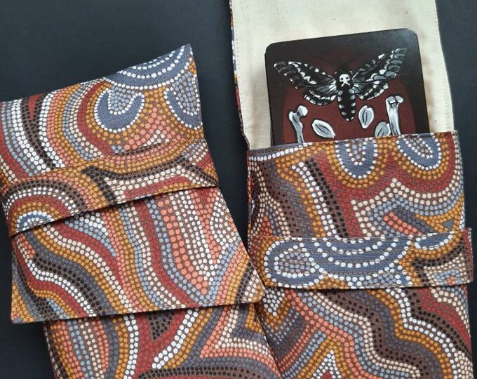 Indigenous Aboriginal Australian Dot Pattern Tarot Bag Foldover Pouch ...