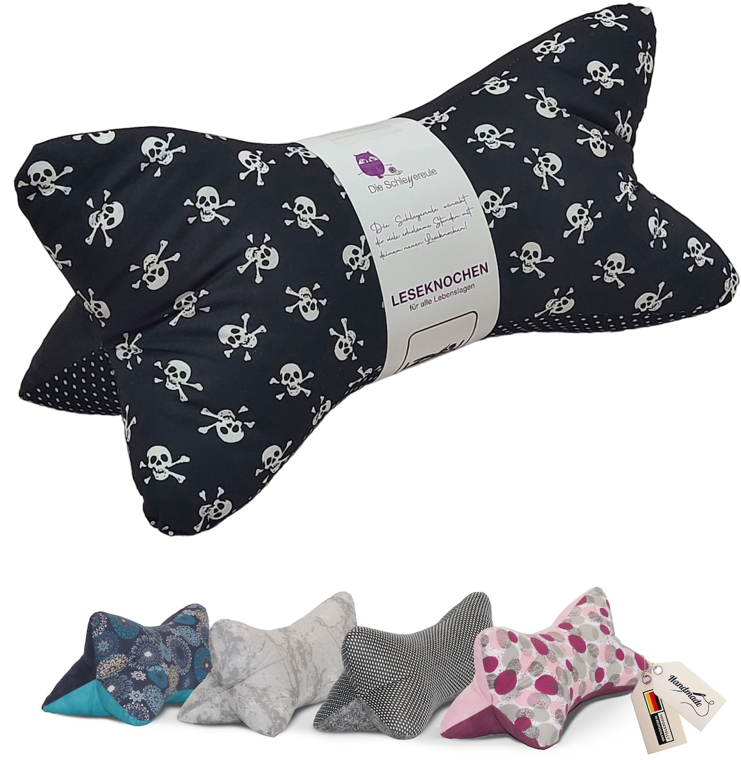 Reading Bones Black Skulls Neck Pillow Neck Roll Wedge Pillow Tablet ...