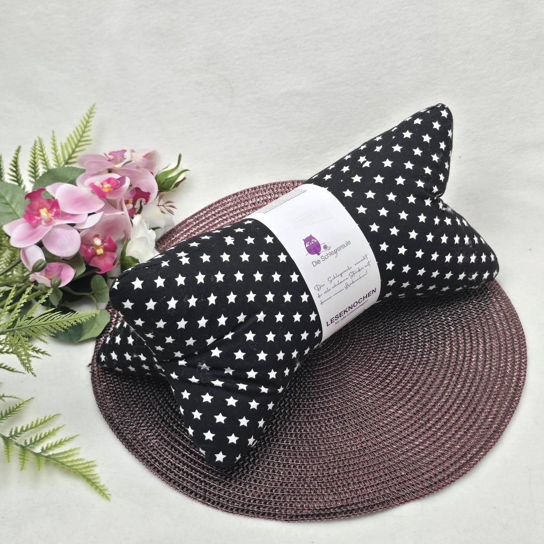 Reading Bone Star Black | Neck Pillow Neck Roll Cushion Tablet Holder ...