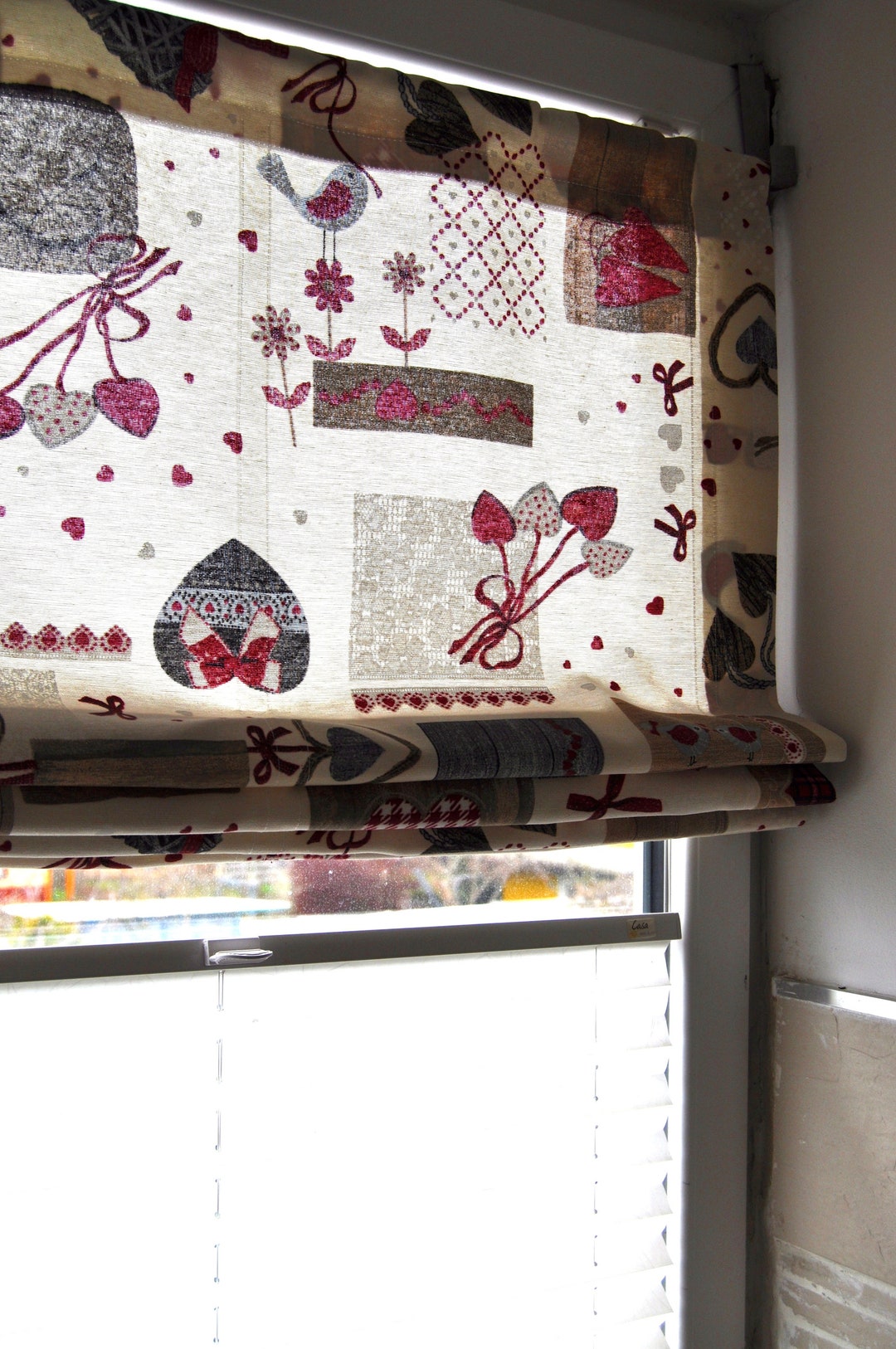 Window Curtain Roman Blind Velcro Curtain Tunnel Panels Custom-made ...