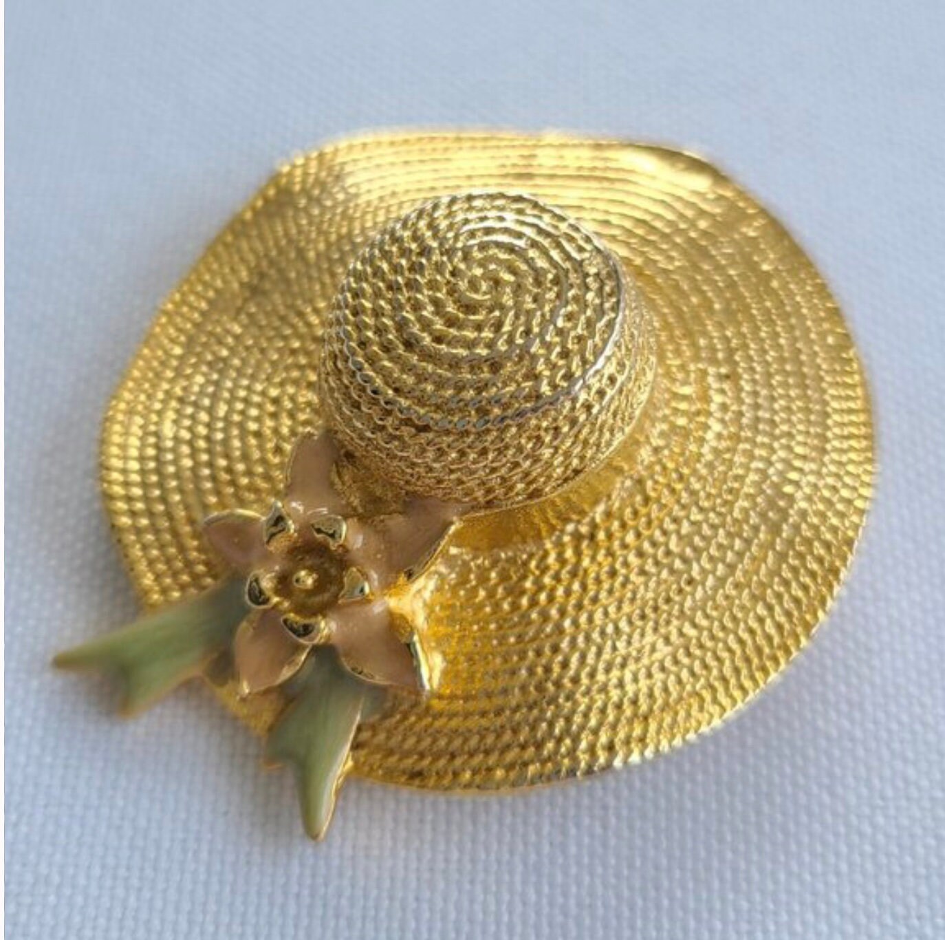 Vintage Straw Hat & Purse Brooch 2 Pc Set - Etsy