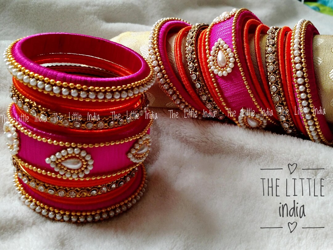 Silk Thread Bangles • Indian Party Wear • Hand Made • Wedding Bridal ...