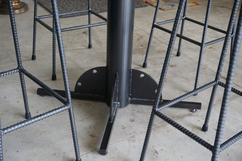 Redwood Bar Table With Matching Rebar Stools - Etsy