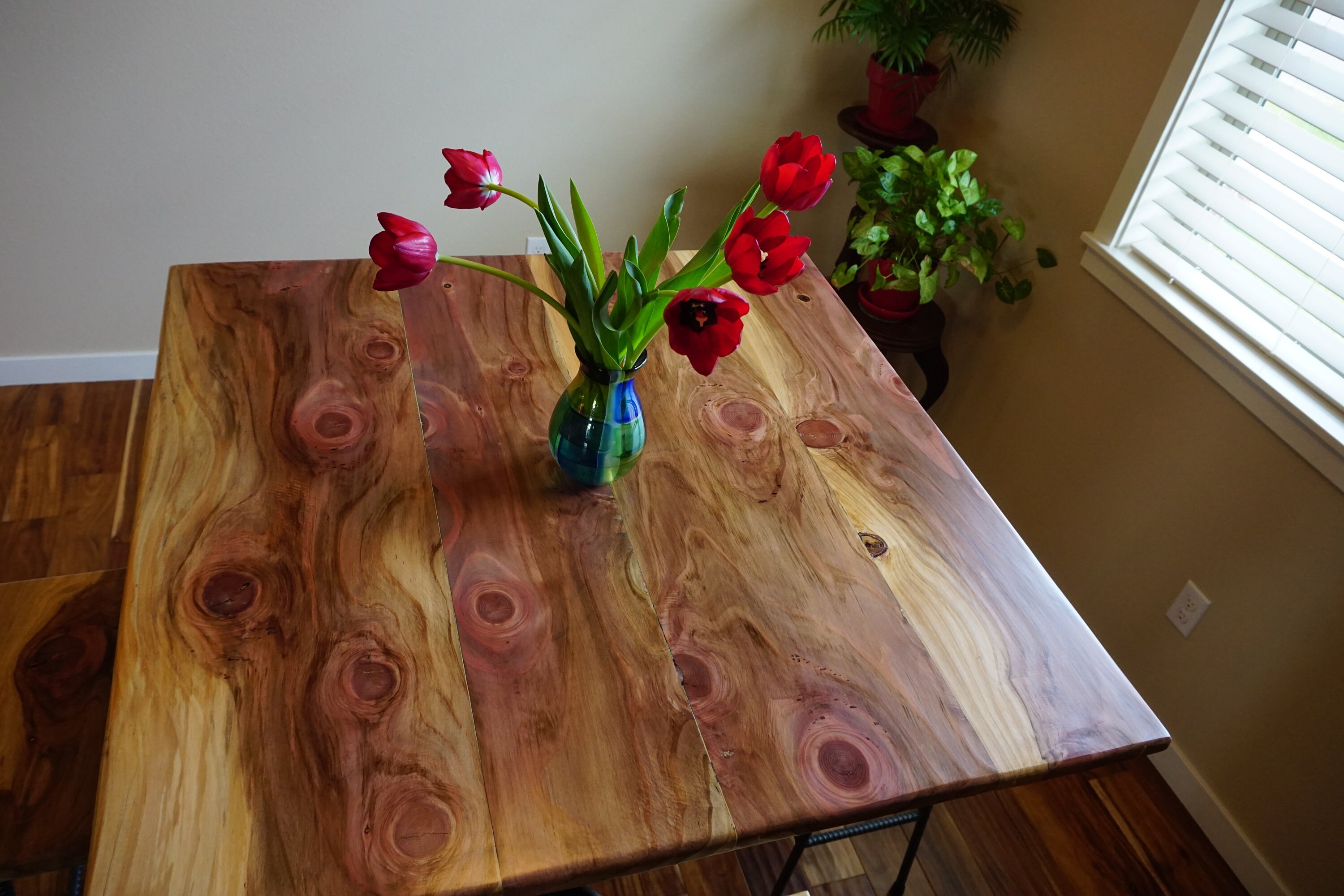 Redwood Bar Table With Matching Rebar Stools - Etsy