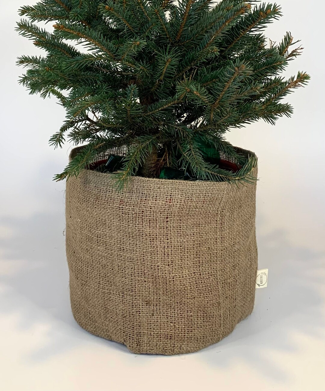 Upcycle Brown Hessian Christmas Tree Plant Pot Cover - Etsy