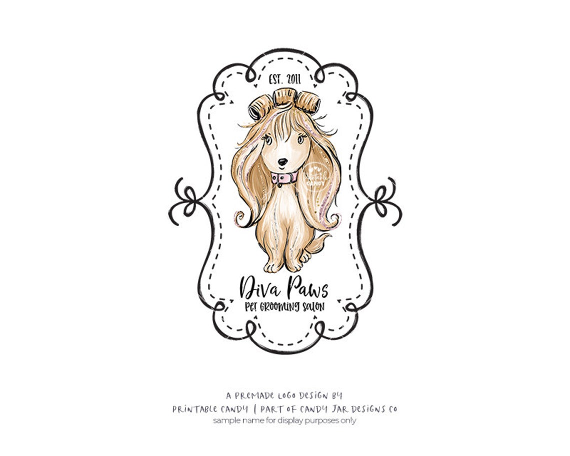 Dog Salon Logo Pet Grooming Logo Dog Sitter Logo Pet Shop - Etsy
