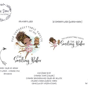 Baking Girl Logo, Bakery Shop, Sweets Treats Logo, Cake Baker Logo ...