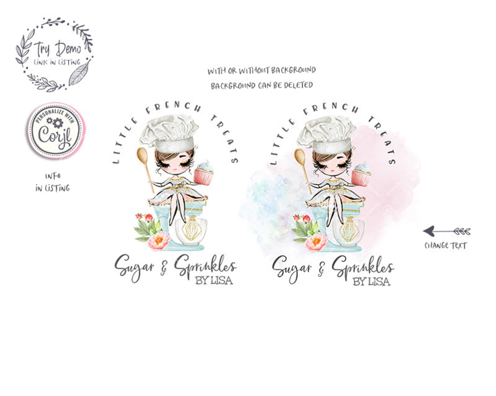 Bakery Logo Kitchen Mixer Logo Cake Catering Baking Logo | Etsy