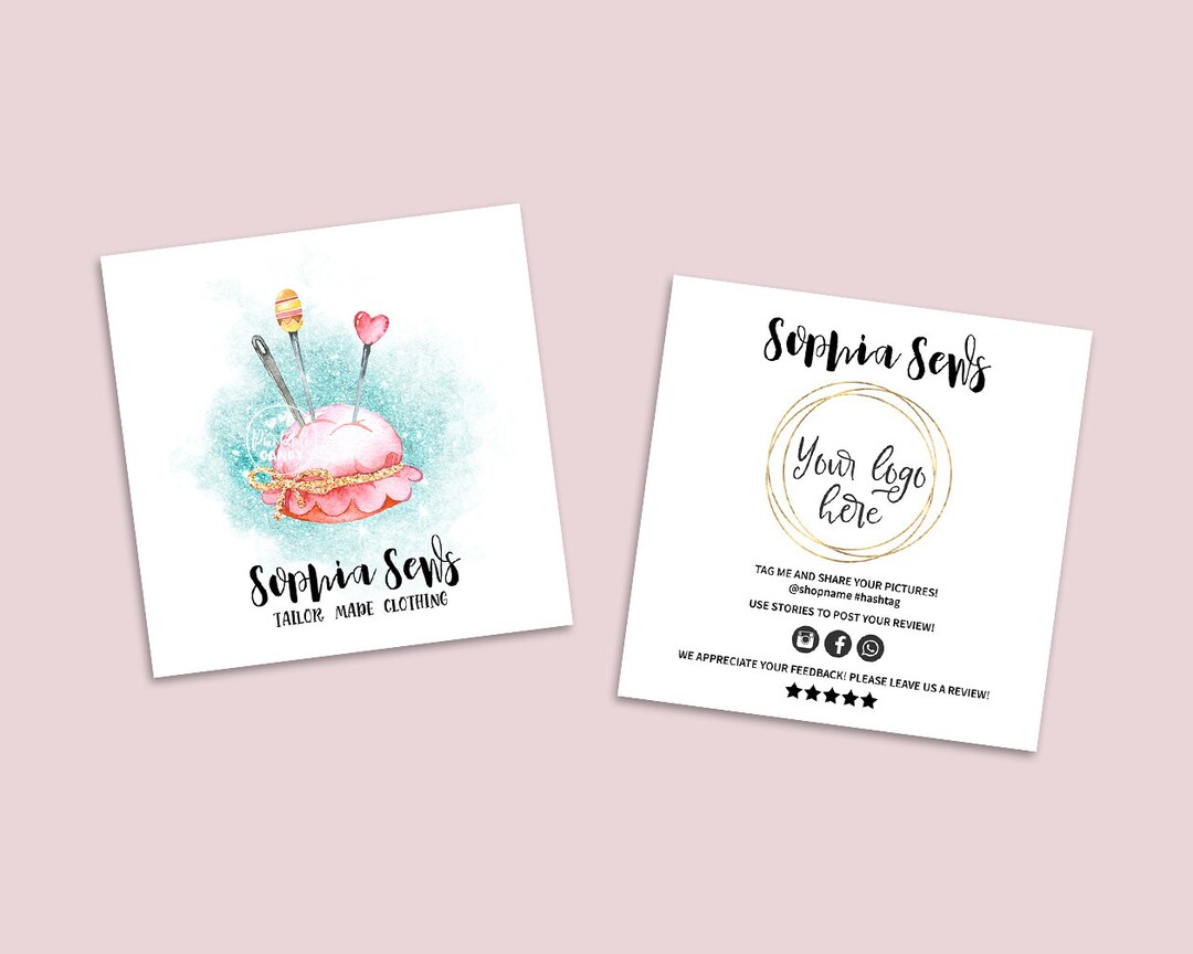 DIY Handmade Business Card Craft Shop Branding Insert Card - Etsy