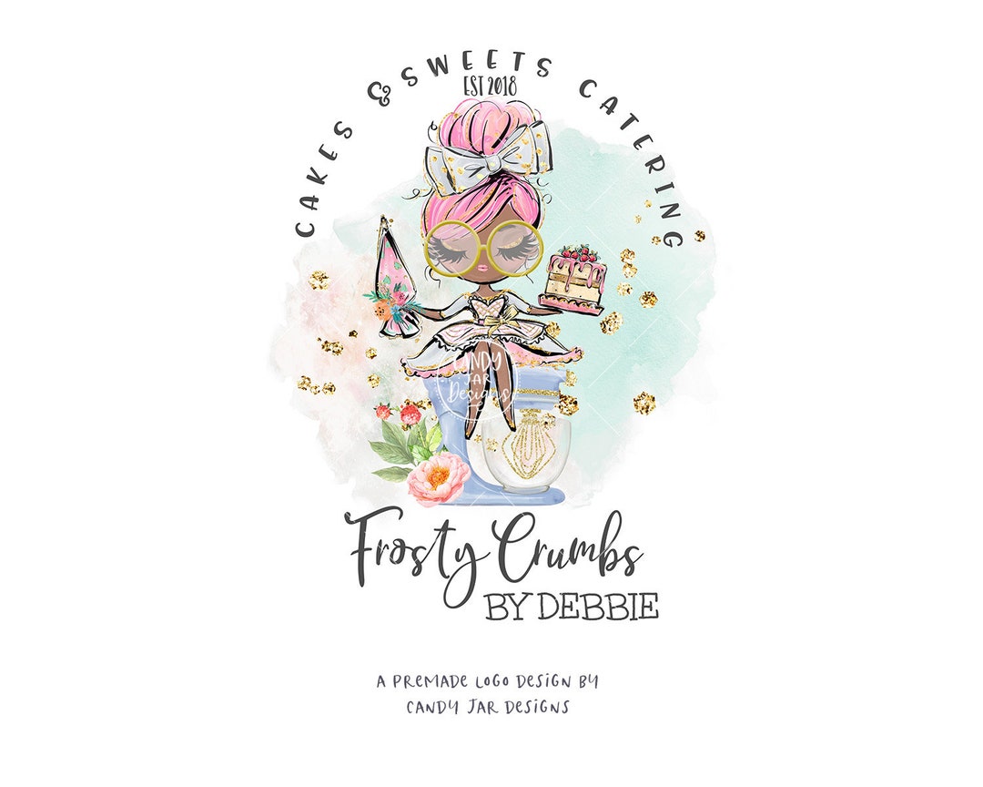 Sweets Bakery Logo, Baker Girl Logo, Cake Baking Catering Logo, Pastry ...