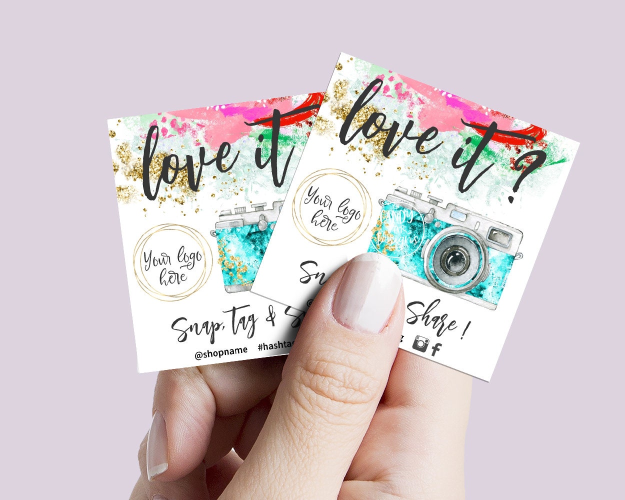 Snap Tag Share Insert Card Social Media Shares Social | Etsy