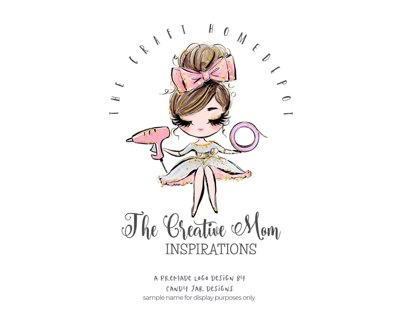 Craft Girl Logo Crafty Logo Craft Shop Logo Editable Craft | Etsy