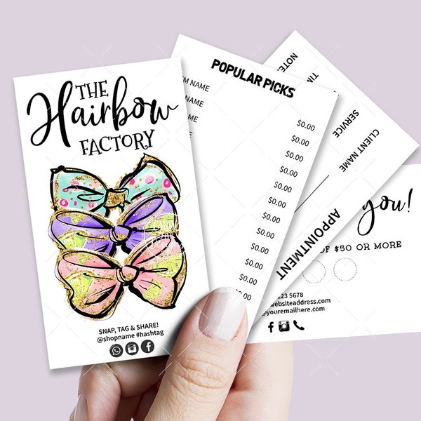 Bow Business Card - Etsy