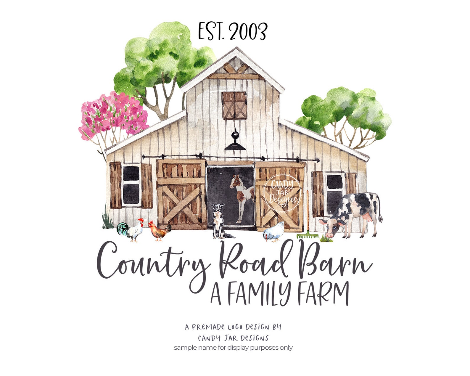 Family Farm Logo Cow Logo Farm Barn logo Farm Stye Logo | Etsy