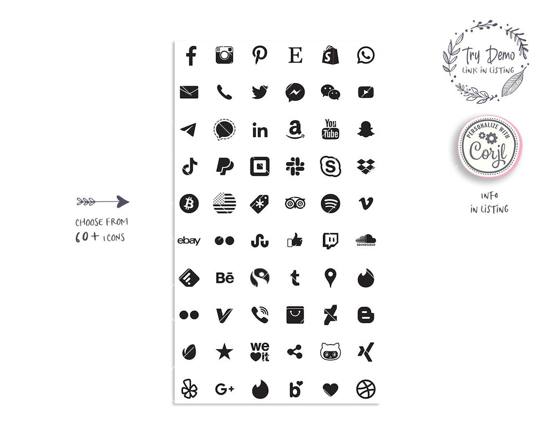 Snap Share Review Insert Card Template Social Sharing | Etsy