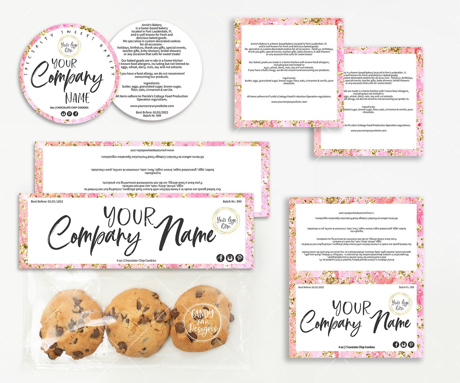 Food Label Set Bag Topper Pastry Packaging Tag Food Topper - Etsy