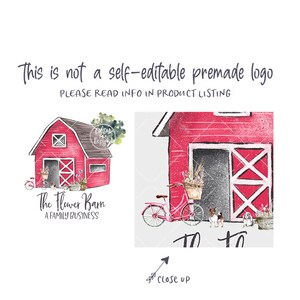 Farm Barn Logo Family Farm logo Flower Barn Logo Red Barn | Etsy