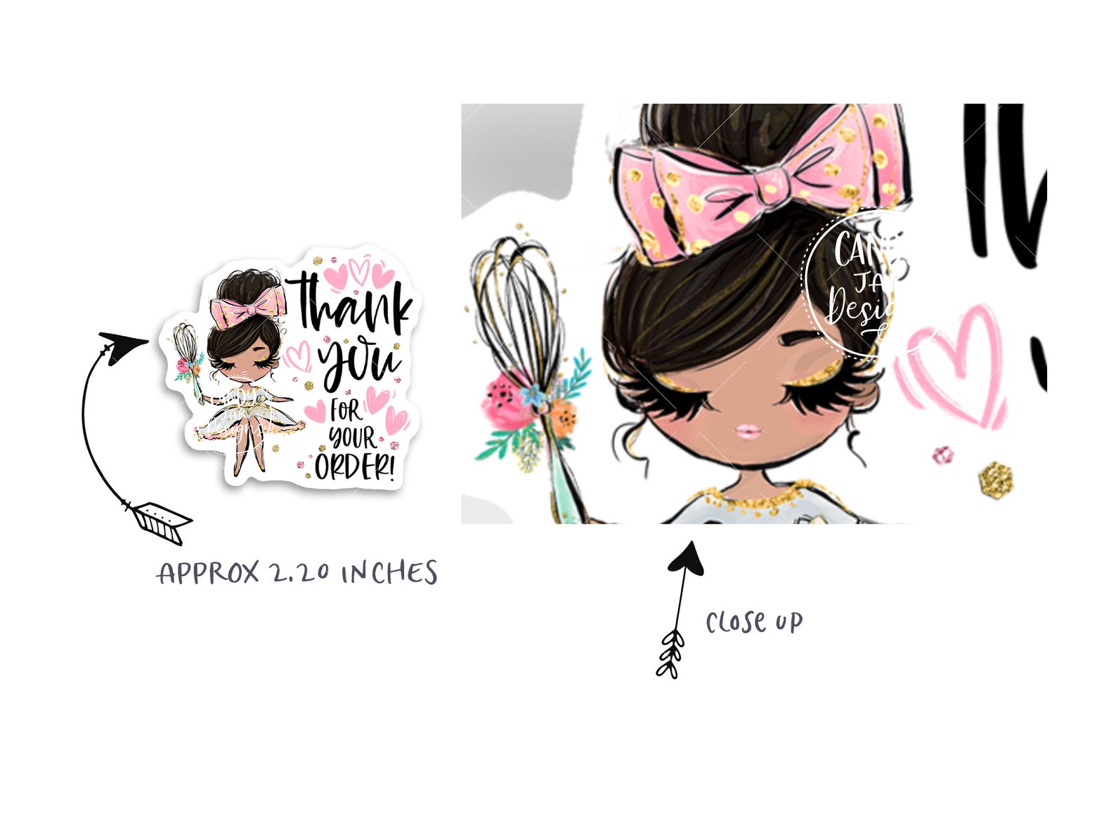 Baker Thank You Sticker Cake Baking Stickers Bakery Shop - Etsy