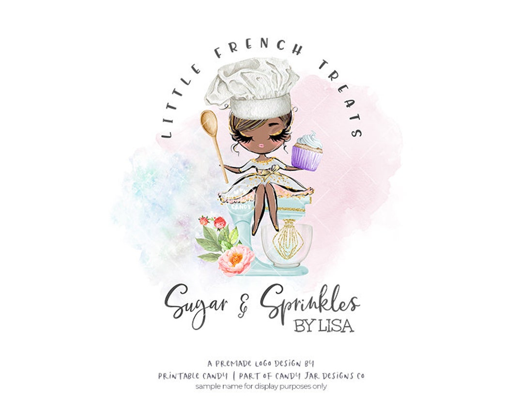 Cupcake Baking Logo Bakery Girl Logo Cake Catering Baking - Etsy