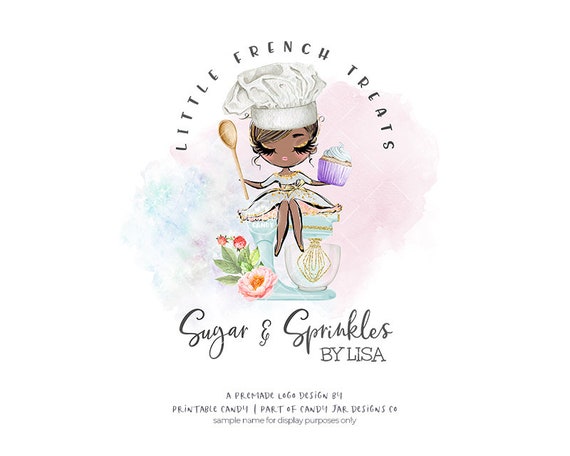 Cupcake Baking Logo Bakery Girl Logo Cake Catering Baking | Etsy