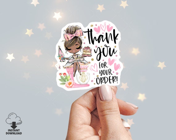 Baker Thank You Sticker Cookie Baking Stickers Bakery Shop | Etsy