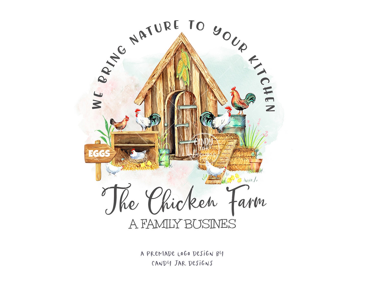 Farm Business Logo Family Farm Logo Chicken Hatchery Logo - Etsy