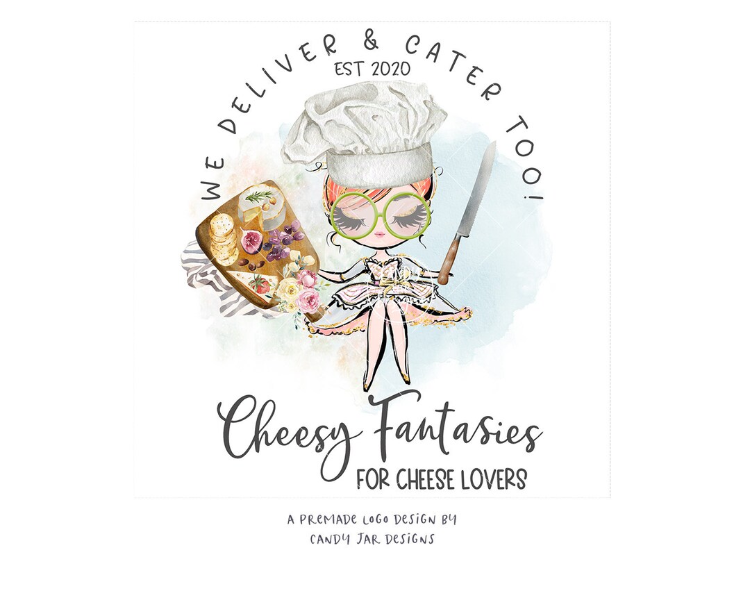 Cheese Board Logo, Charcuterie Catering Character Logo, Restaurant Logo ...