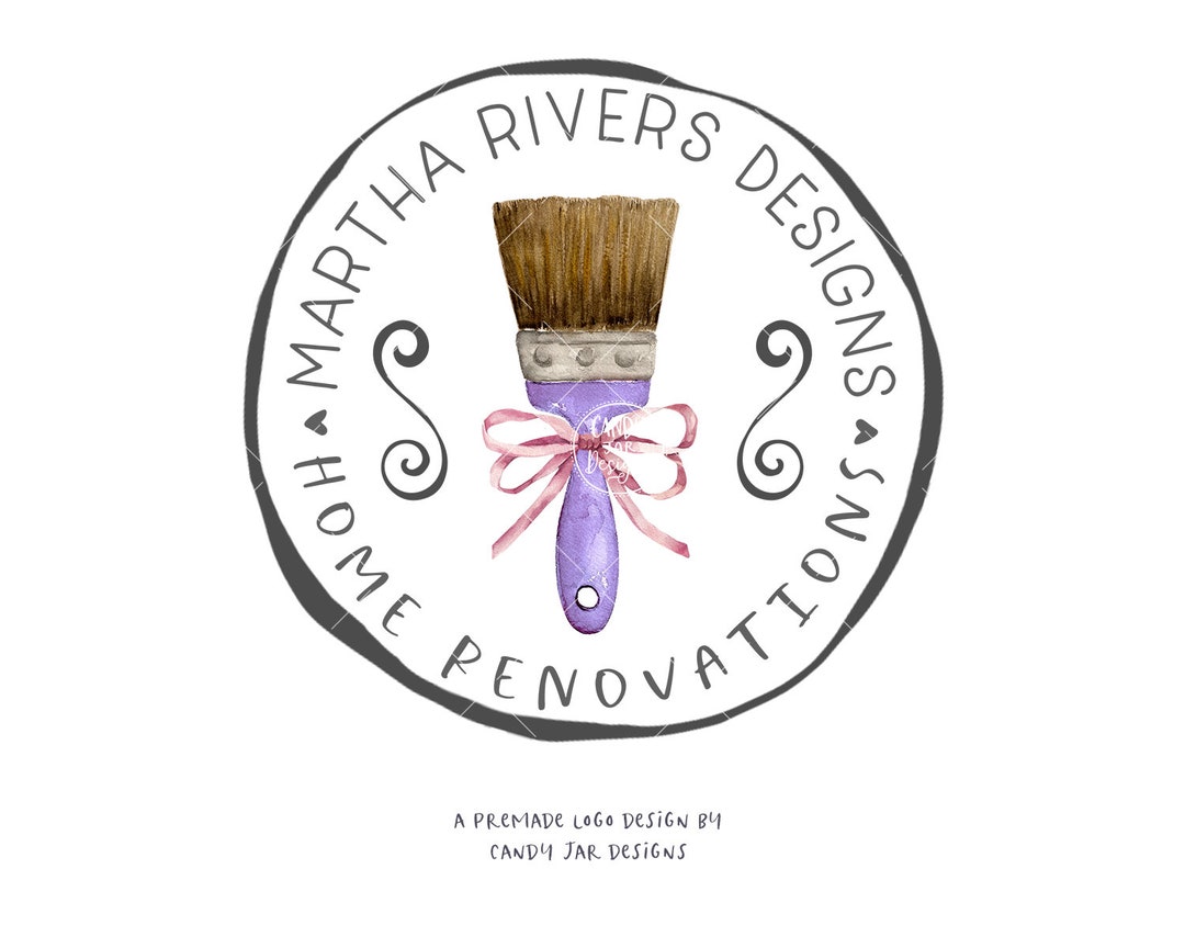 Crafter Logo, Interior Designer Logo, Paint Brush Logo, Crafting Logo ...