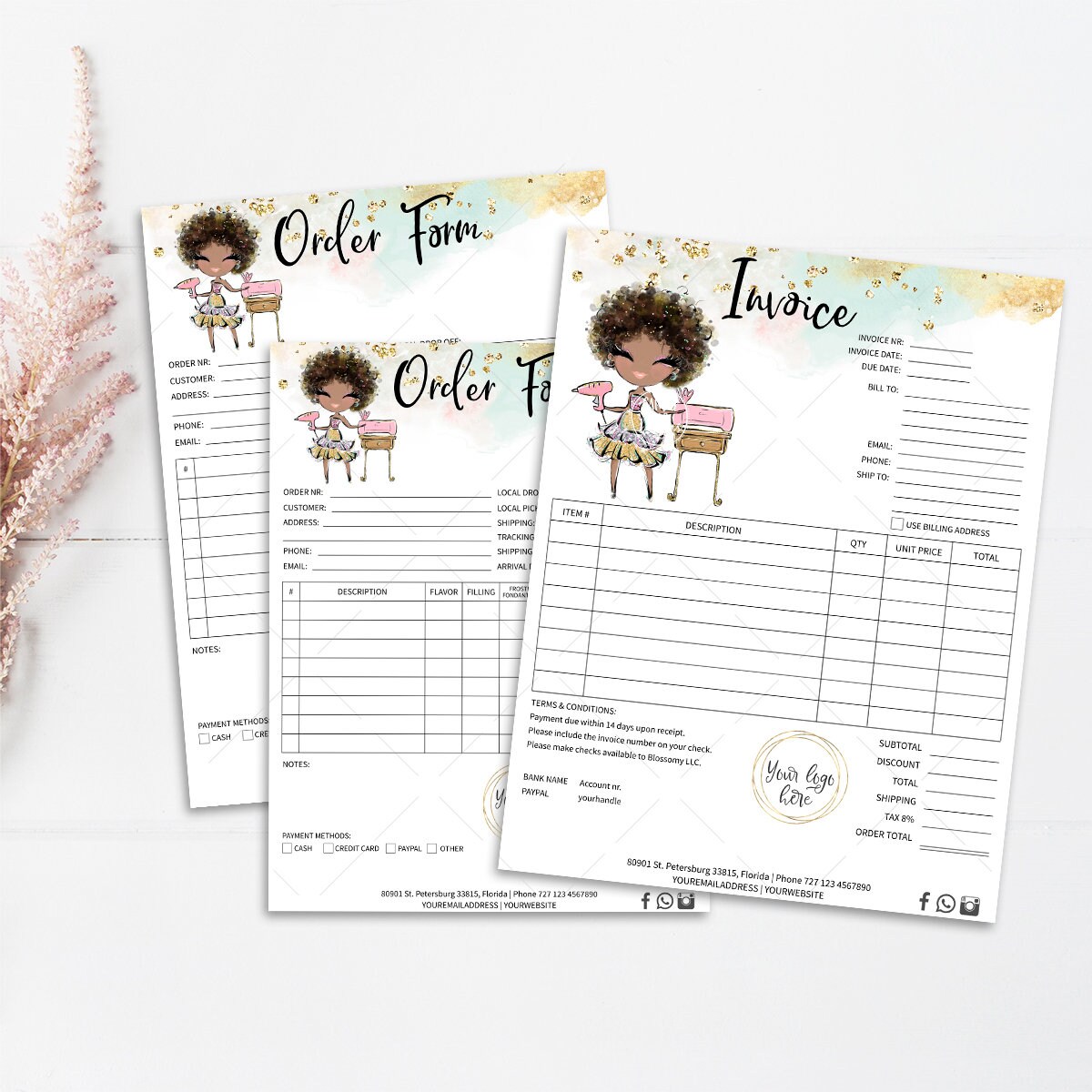 Editable Crafter Invoice Craft Shop Order Form Crafting Shop | Etsy