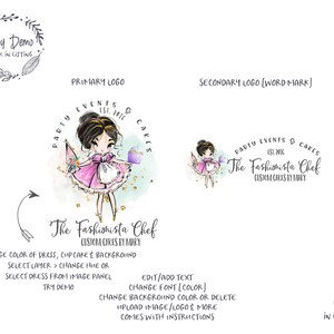 Bakery Girl Logo, Bakery Diva, Sweets Treats Logo, Cake Catering ...