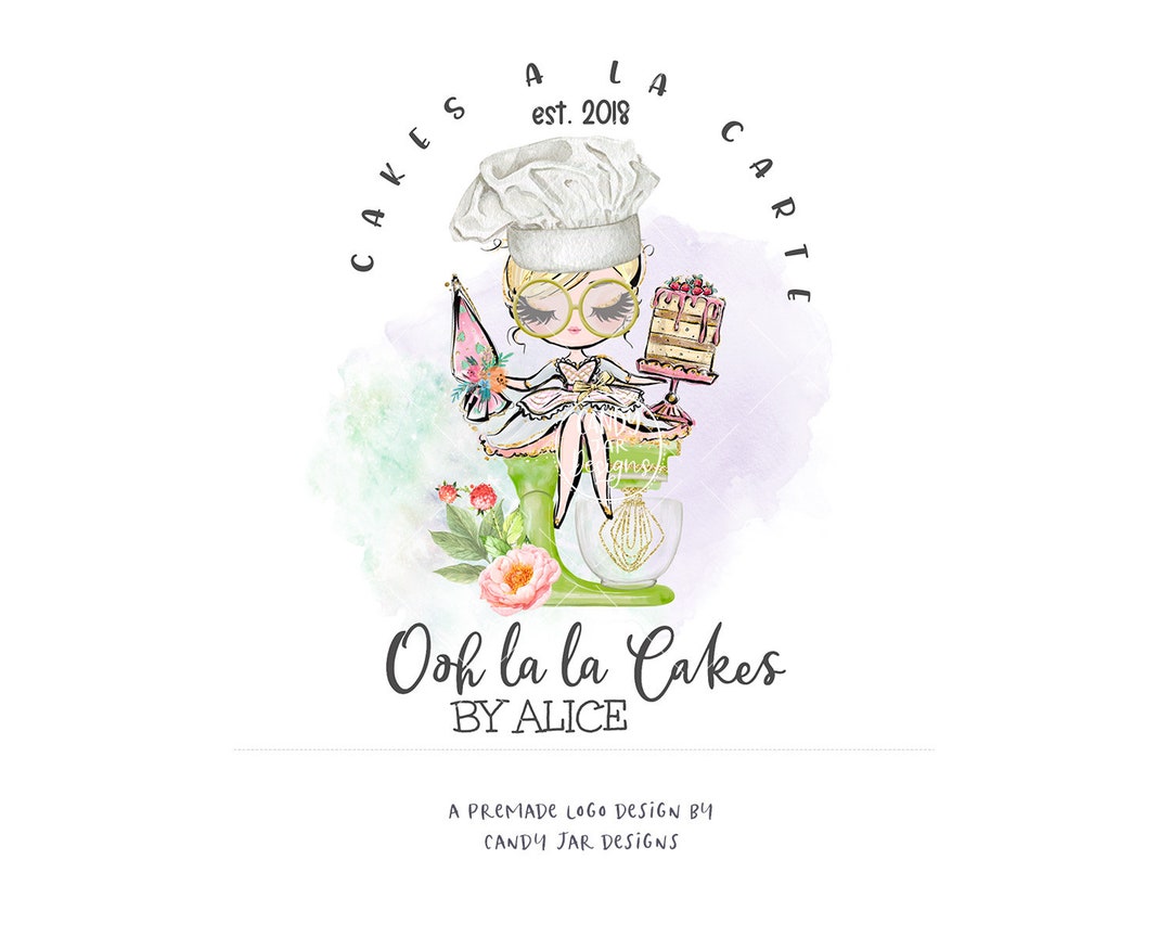 Sweets Bakery Logo, Bakery Shop Logo, Cake Catering, Baking Girl Logo ...