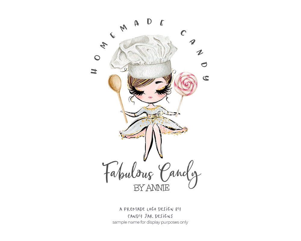 Candy Baker Logo Candy Maker Logo Lollipop Logo Sweet | Etsy