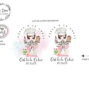 Sweets Bakery Logo Bakery Girl Logo Cake Catering Baking | Etsy