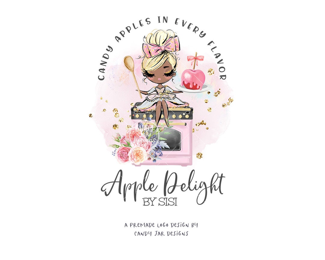 Candy Apple Bakery Logo, Candy Shop Logo, Treats Catering, Baking Logo ...