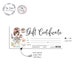 Bakery Gift Certificate, Bakery Coupon, Baking Gift Card, Pastry Shop ...