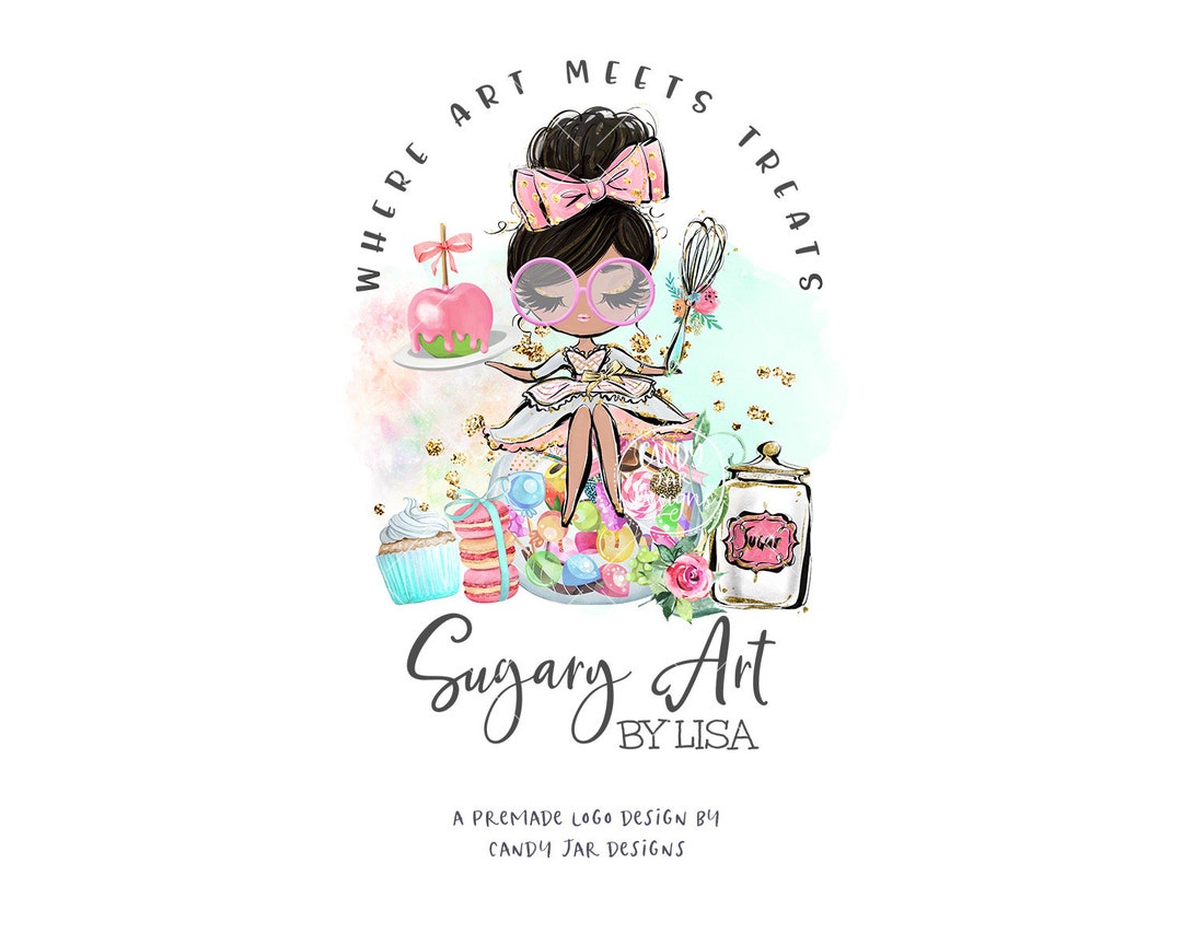 Sweets Bakery Logo, Candy Maker Logo, Sweets Catering, Character Logo ...