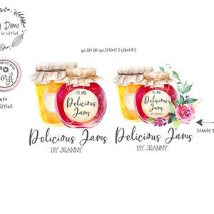 Jam Bakery Logo Jam Jars Logo Marmalade Baker Home Baking | Etsy