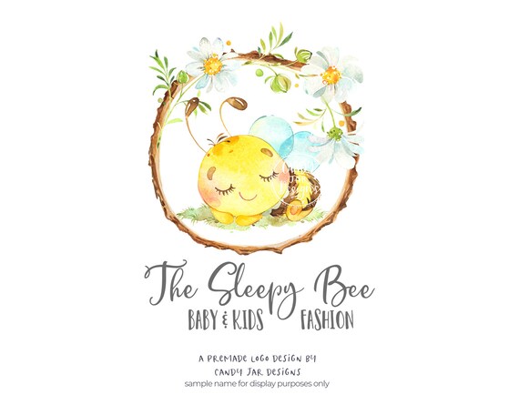 Baby Bee Logo Boutique Logo Kids Fashion Shop Baby Animal | Etsy