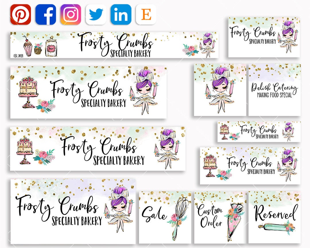 Bakery Banners Etsy Social Media Baker Banners Sugar Cookie - Etsy
